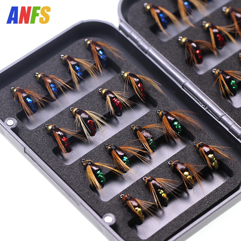 Fly Fishing Flies Kit Fast Sinking Artificial Bait Nymph Scud Fly Bug ...