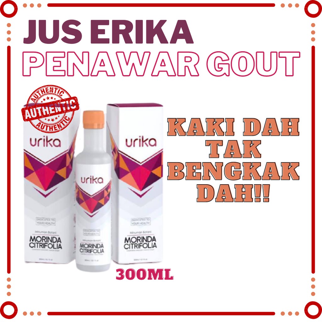 [ORIGINAL HQ] JUS URIKA JUS PENAWAR GOUT ASID URIK TINGGI 300ML ...