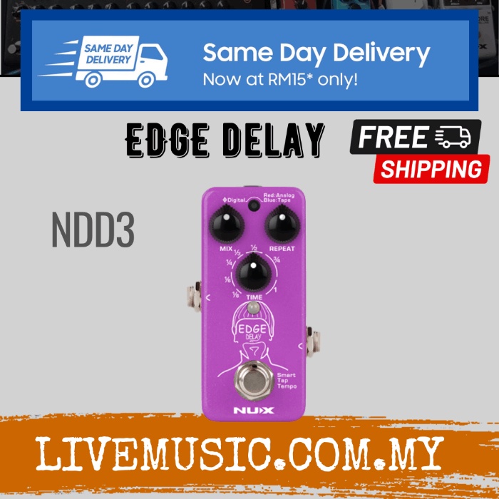 NUX NDD-3 MINI CORE SERIES EDGE DELAY PEDAL ( NDD3 / NDD 3 ) | Shopee ...
