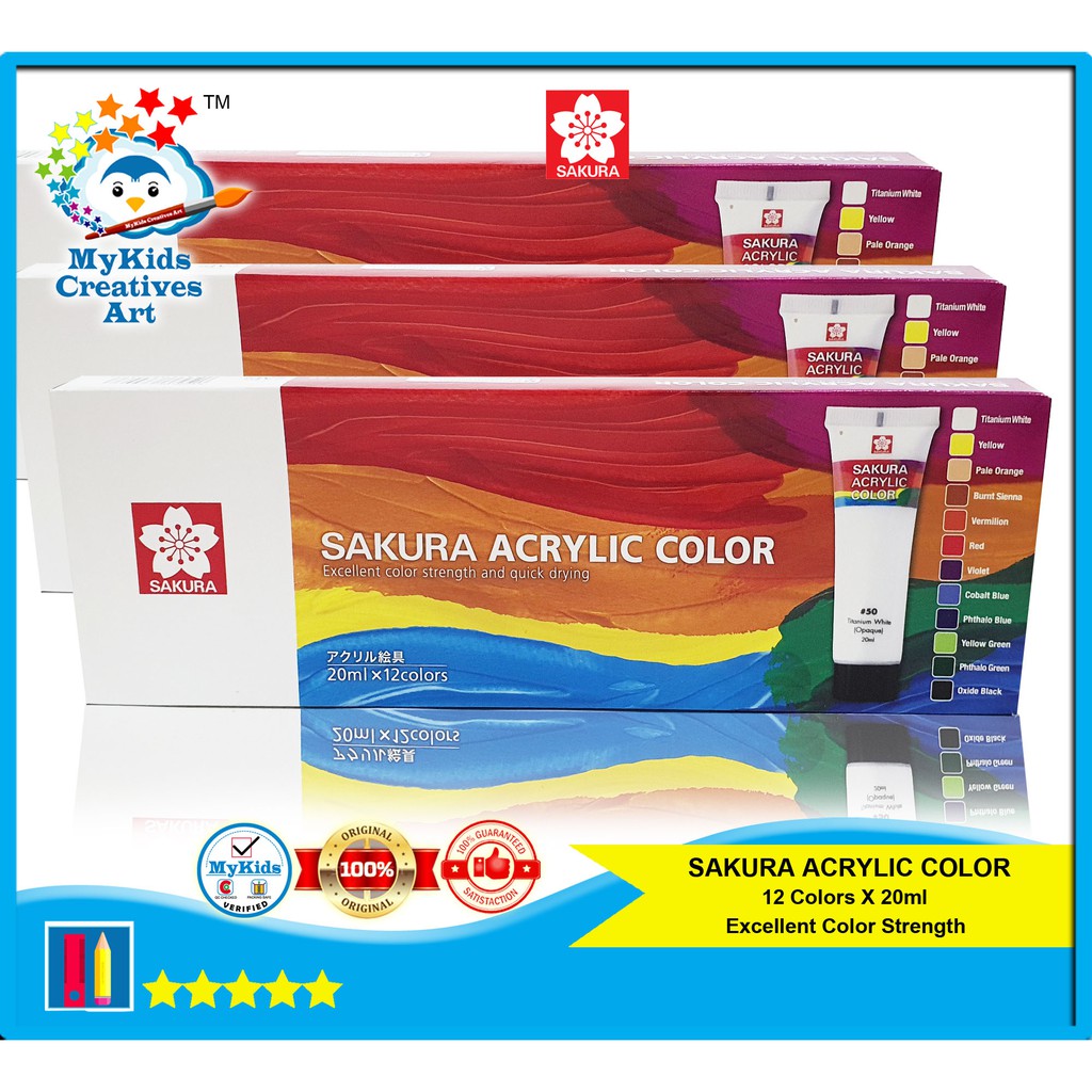 SAKURA ACRYLIC COLOR SET (JAPAN) | Shopee Malaysia