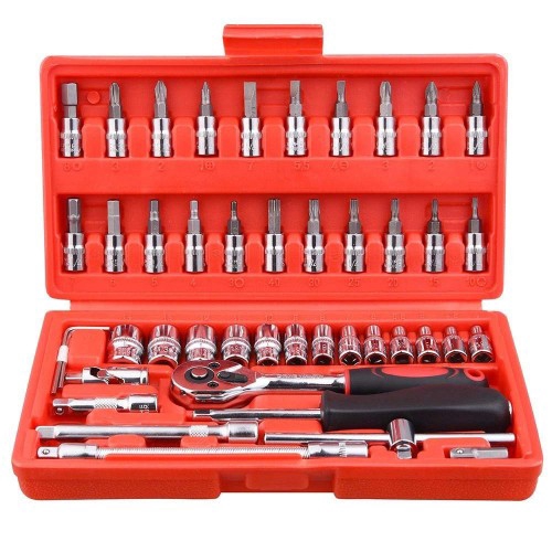 Sepana Spanar Pemutar Skru Screwdriver Soket 46pcs Set Ratchet Socket ...