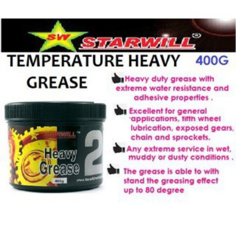 STARWILL TEMPERATURE HEAVY GREASE 400G | Shopee Malaysia