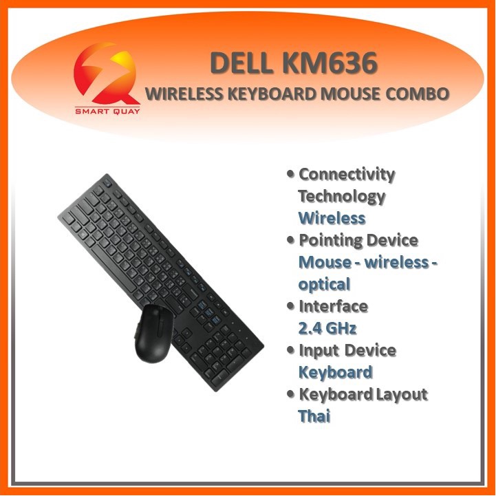 Original Dell Km636 Wireless Keyboard Mouse Combo Shopee Malaysia