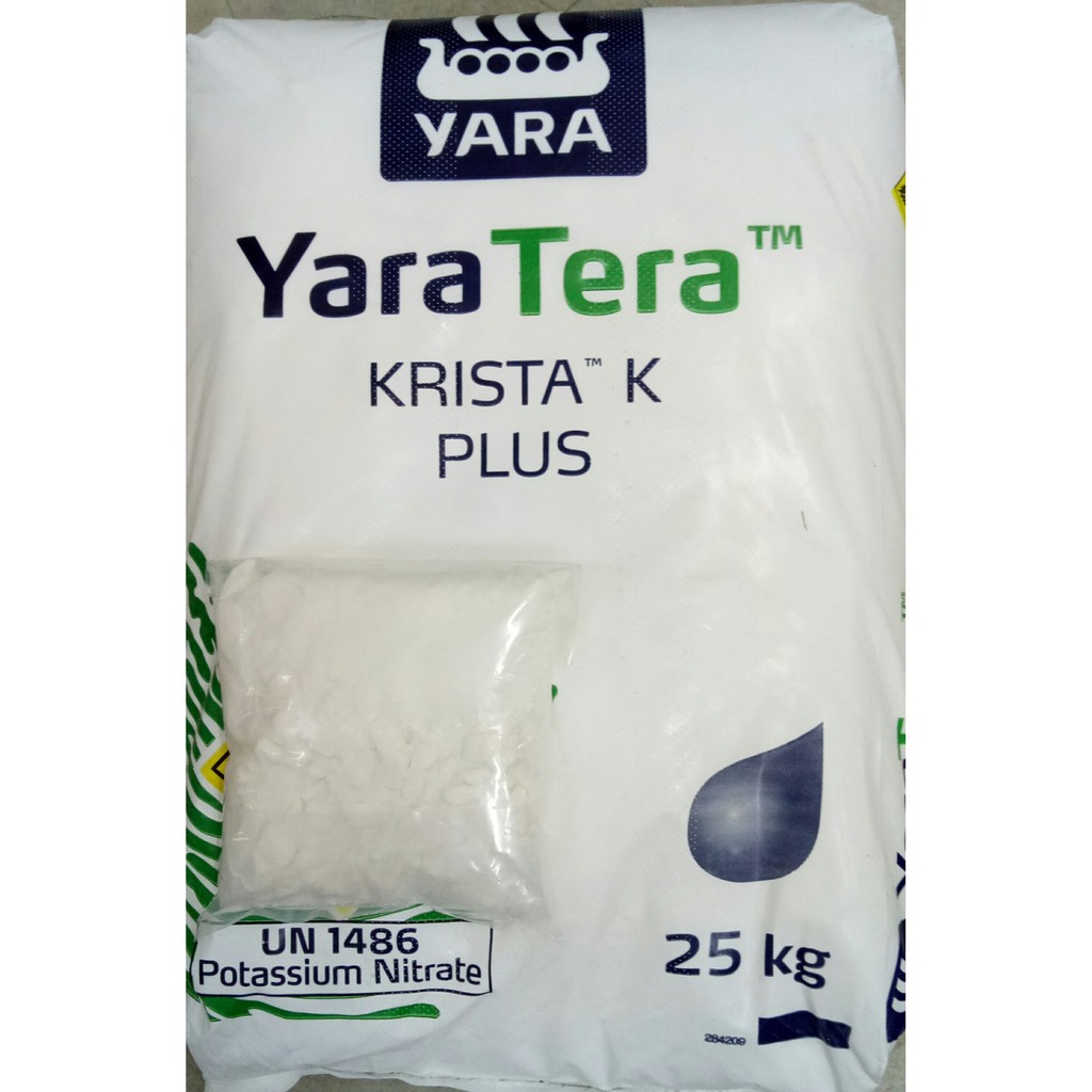 YARA KRISTA K Potassium Nitrate ( NPK 13.7-0-46.3 ) Repack 1kg | Shopee ...
