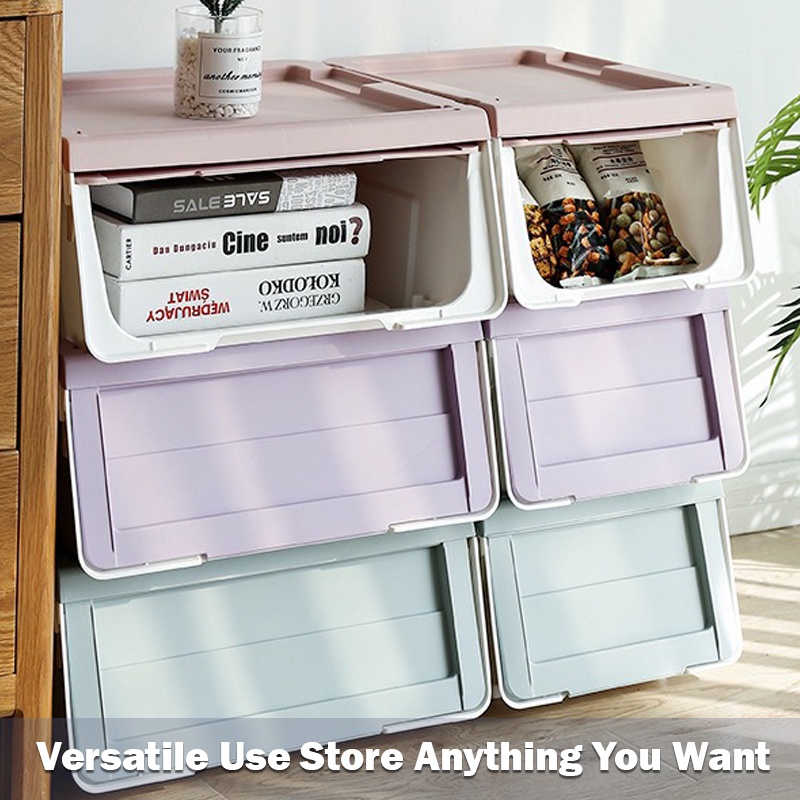[1PCS] STACKABLE STORAGE DRAWER BOX /STORAGE CABINET /FLIP TOP PLASTIC ...
