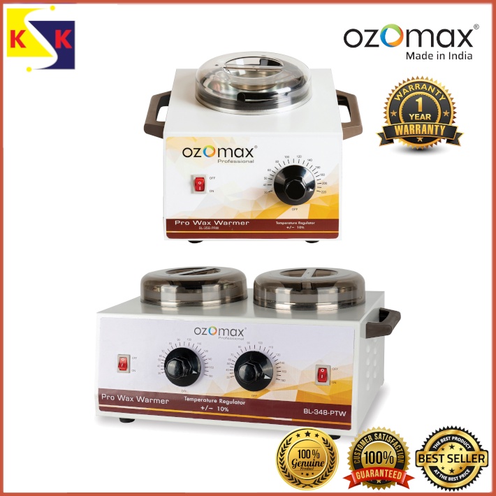 (1 YEAR WARRANTY ) OZOMAX PROFESSIONAL SINGLE/TWIN JARS WAX WARMER ...