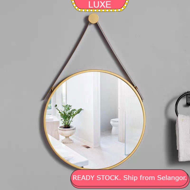 LUXE Pendant Round Circle Mirror Round Wall Hanging Mirror Makeup ...