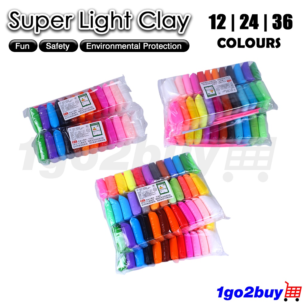 PM Children's Safety Ultralight Clay DIY Plasticine Air Dry Clay Super ...