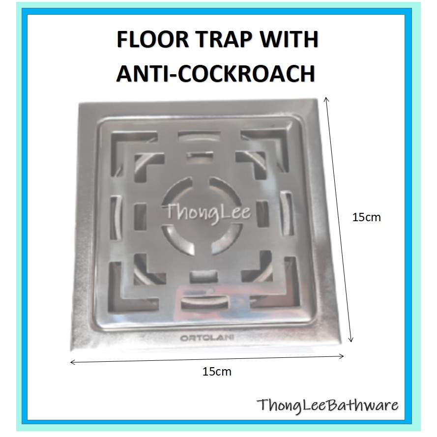 Stainless Steel Floor Trap Floor Grating Anti Cockroach Anti Smell 6" x ...