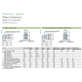 SCHNEIDER Contactor Tesys-D LC1D40A LC1D50A LC1D65A 40A 50A 65A AC3 ...