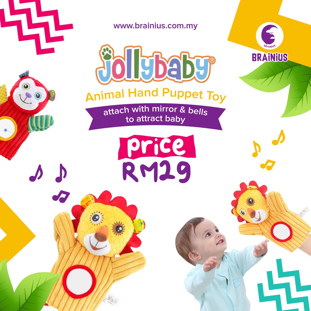JOLLYBABY Animal Hand Puppet Toy for baby | Shopee Malaysia