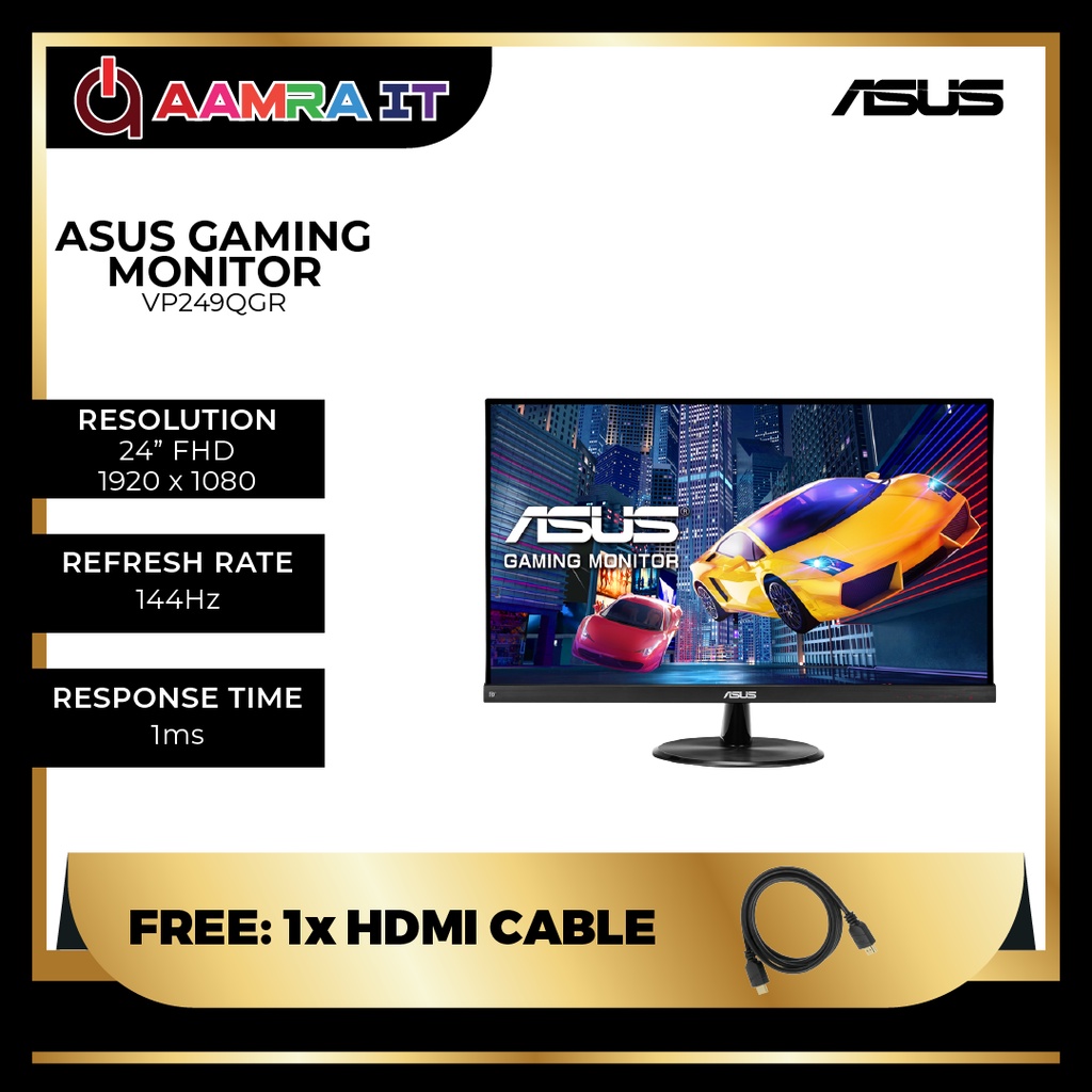 Asus 24 inch Monitor VP249QGR Black 144Hz 1920x1080 (HDMI, IPS, FHD ...
