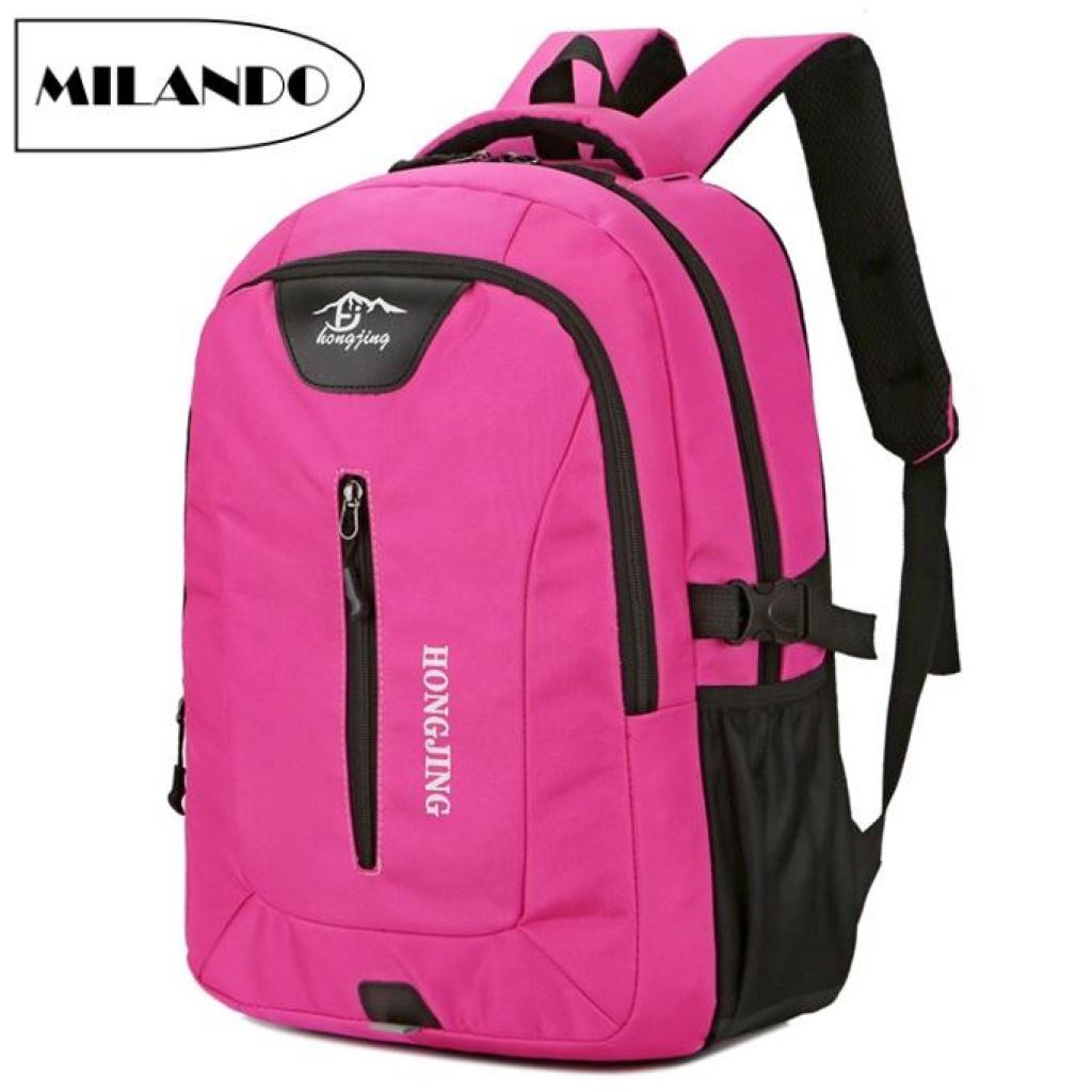 MILANDO Travel Backpack USB Charging Port 15.6inch Laptop Bag Hiking ...