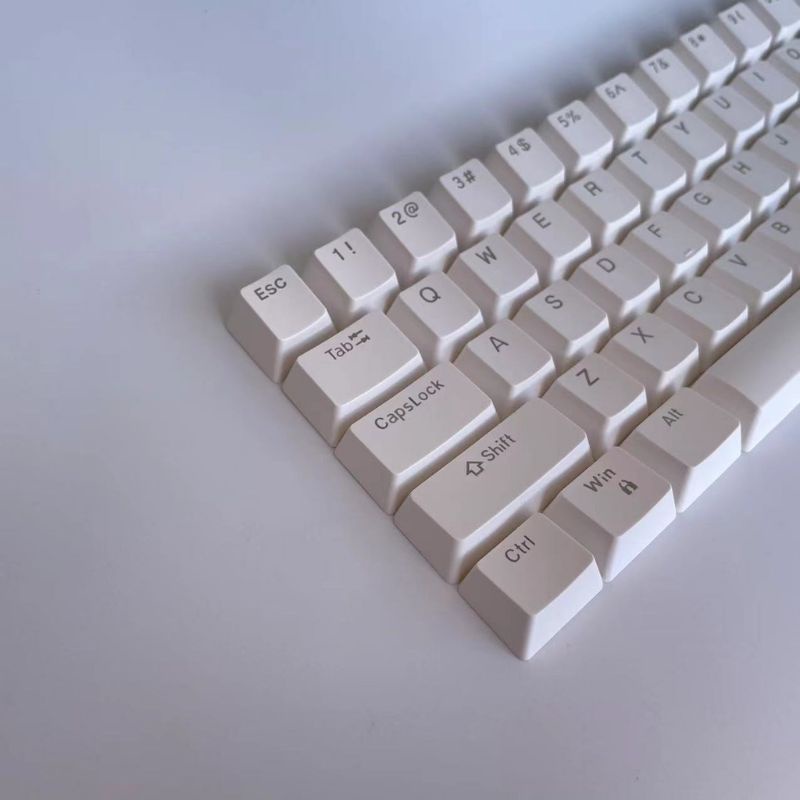 Shinethrough White/Black Keycaps for 60% / 75% keyboard layout For ...