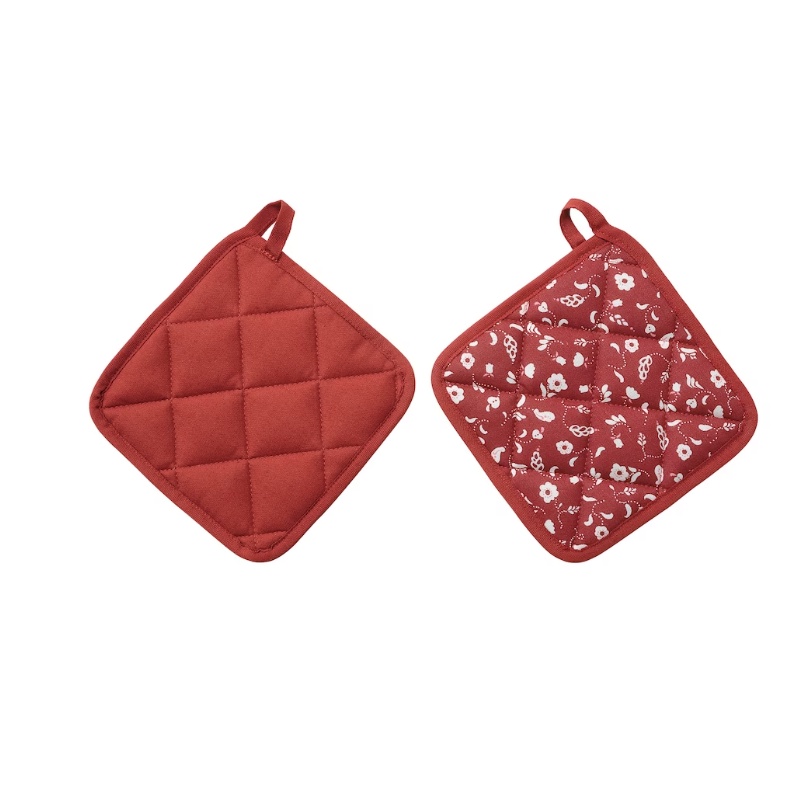 2pcs Pot Holder Red Cute || Kain Alas Periuk Panas | Shopee Malaysia