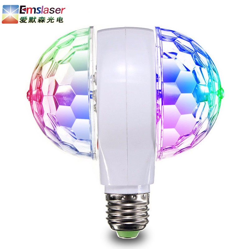 Double Led Lamp Rotating Globe Rotating Party Ballad disco light party ...
