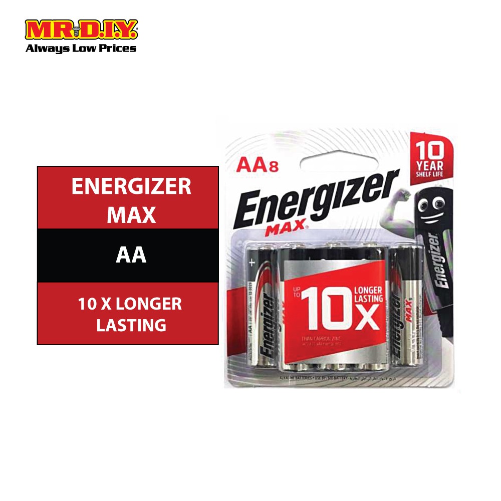 ENERGIZER Max Powerseal Technology Alkaline Battery AA (8pcs) | Shopee ...