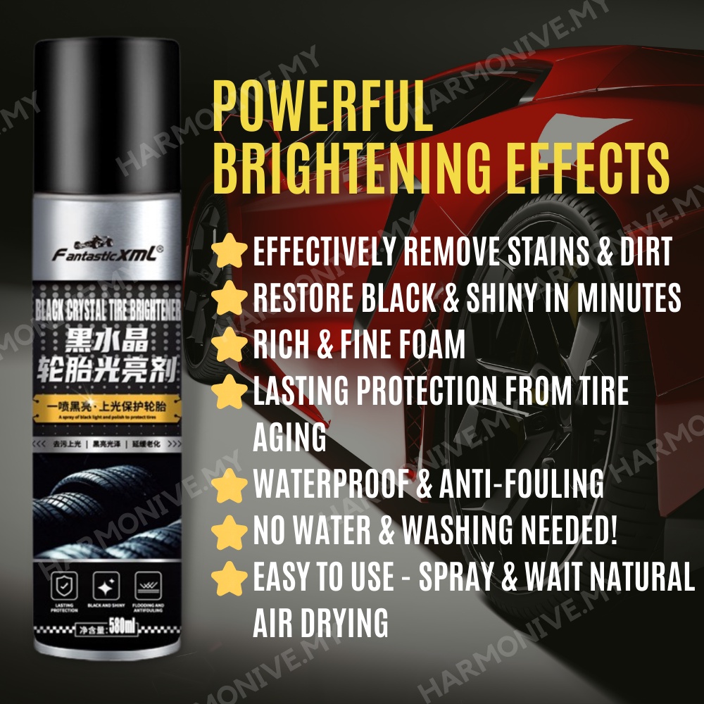 580ML Fantastic XML Tire Polish Tayar Kereta Coating Tyre Wax Cleaner ...