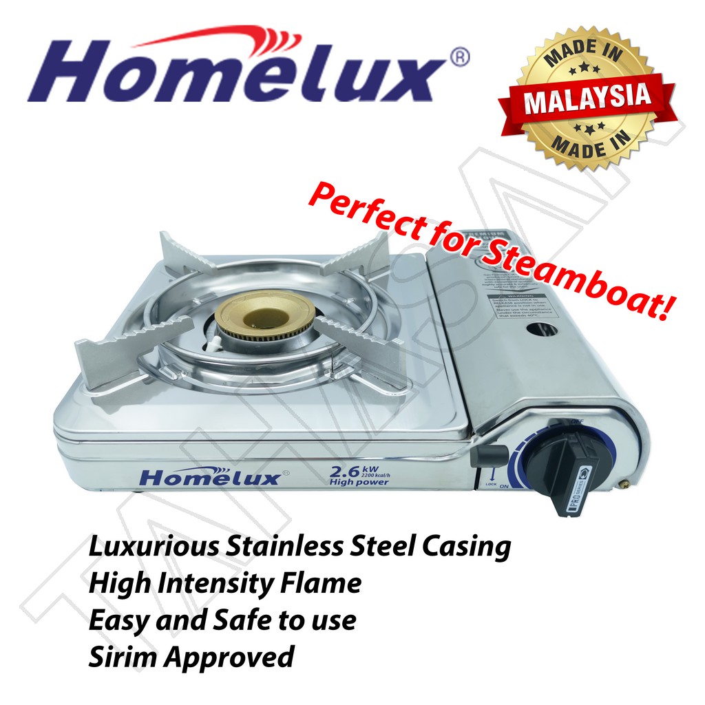Homelux Portable Stainless Steel Butane Gas Stove Camping Stove Outdoor ...