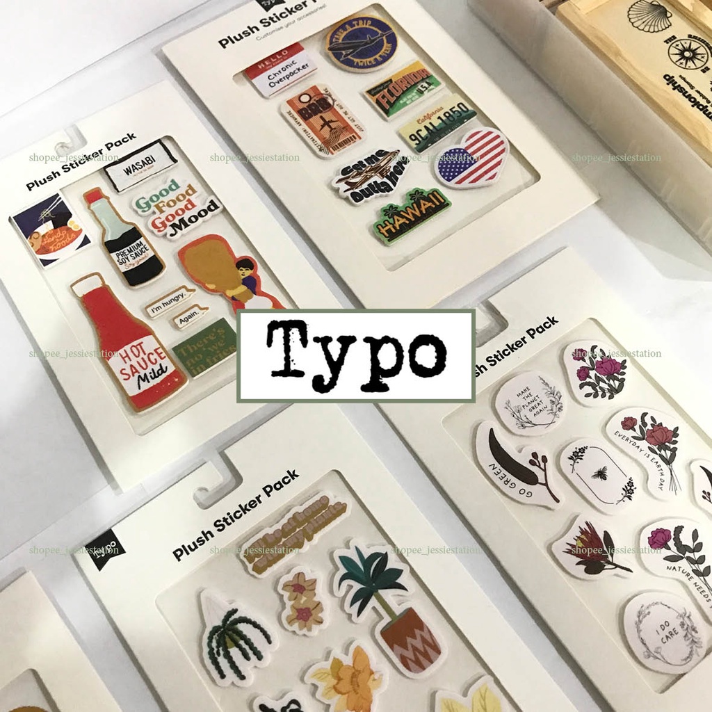 TYPO Sticker / Plush Sticker Pack / One Piece Per Pack | Shopee Malaysia