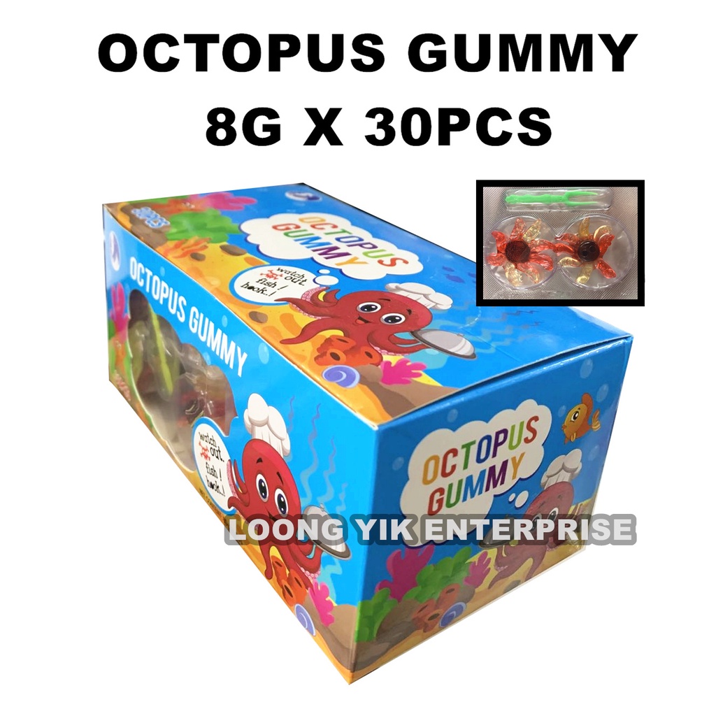 OCTOPUS GUMMY FRUIT CANDY 8G X 30PCS | Shopee Malaysia