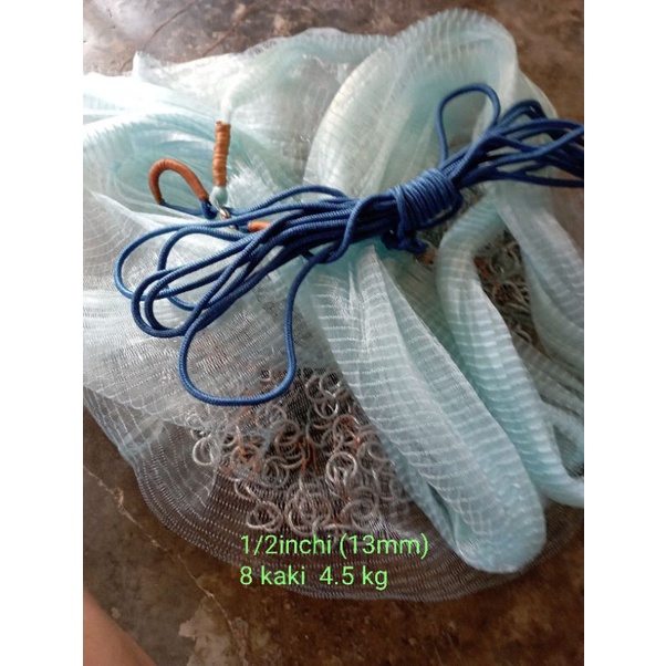fishing net jala tangsi biru jala ikan udang kecil rantai besi ...
