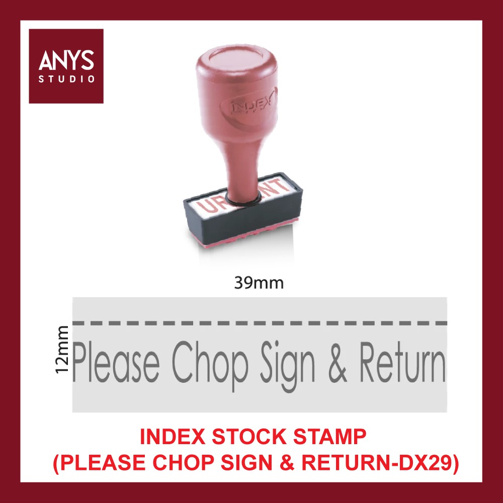Index Stock Stamp (Please Chop Sign & Return) DX29 | Shopee Malaysia