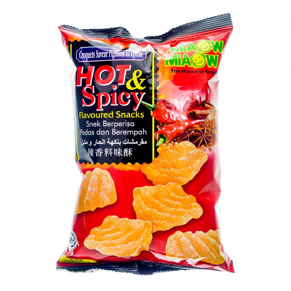 Miaow Miaow Hot & Spicy Flavoured Snacks 60g | Shopee Malaysia