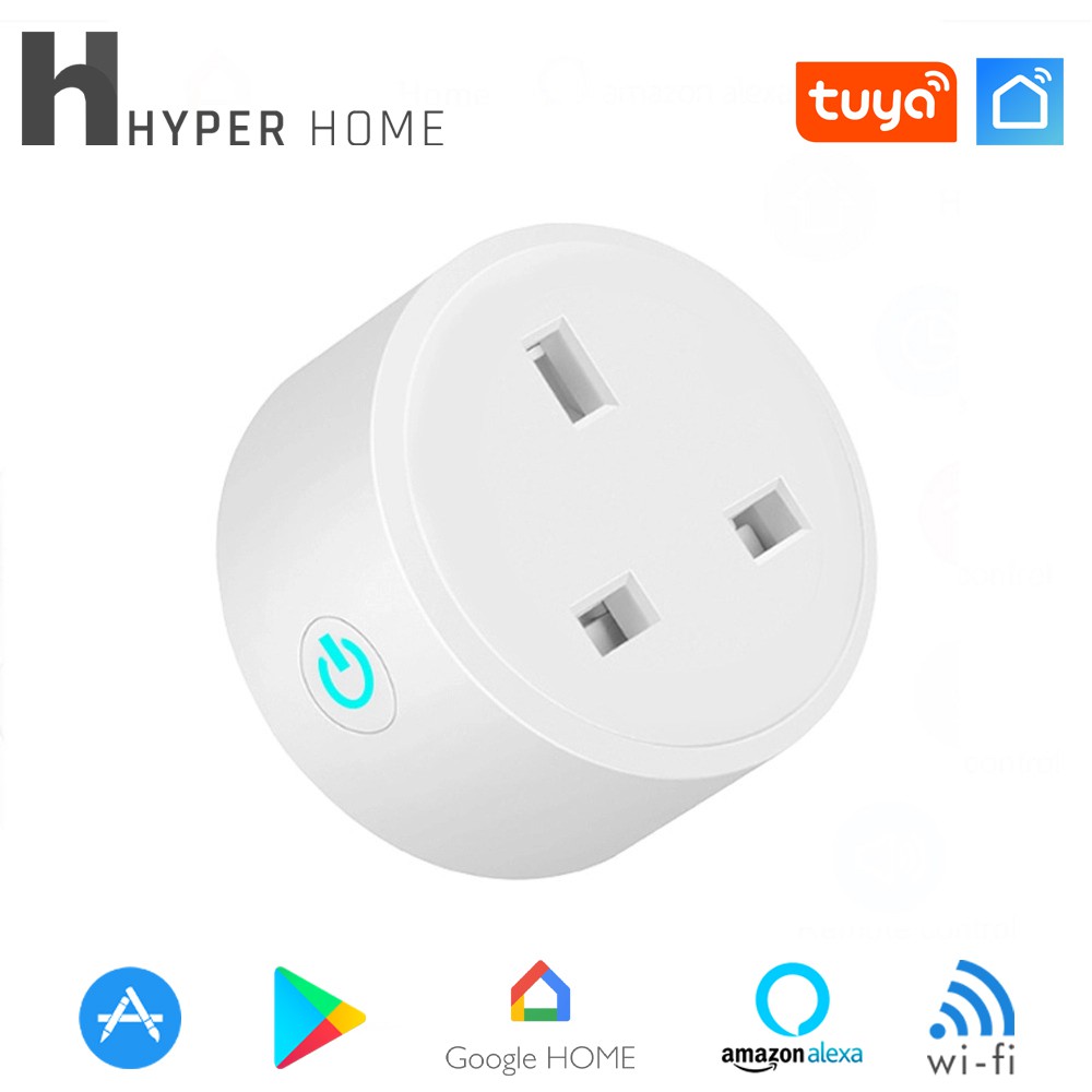Smart Socket Smart Plug Wifi Tuya Smart Life App & Voice Control 3 Pins ...