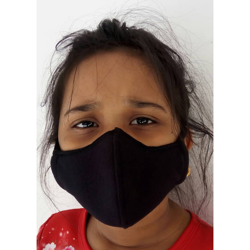 Handmade face mask washable black colour /pc | Shopee Malaysia