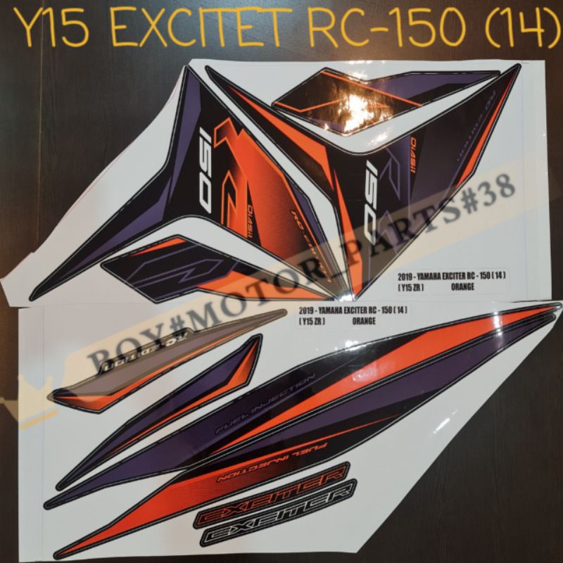 Y15 Y15ZR EXCITER RC 150 (14) BODY STICKER **FREE GIFT** | Shopee Malaysia