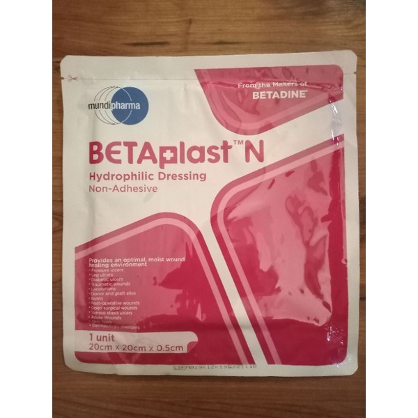 Betaplast N (20cm x 20cm x 0.5cm ) 1pc. HYDROPHILIC DRESSING NON ...