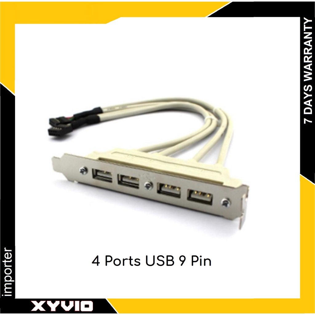 4 Port Internal USB Extender with slot for Motherboard bracket cable ...