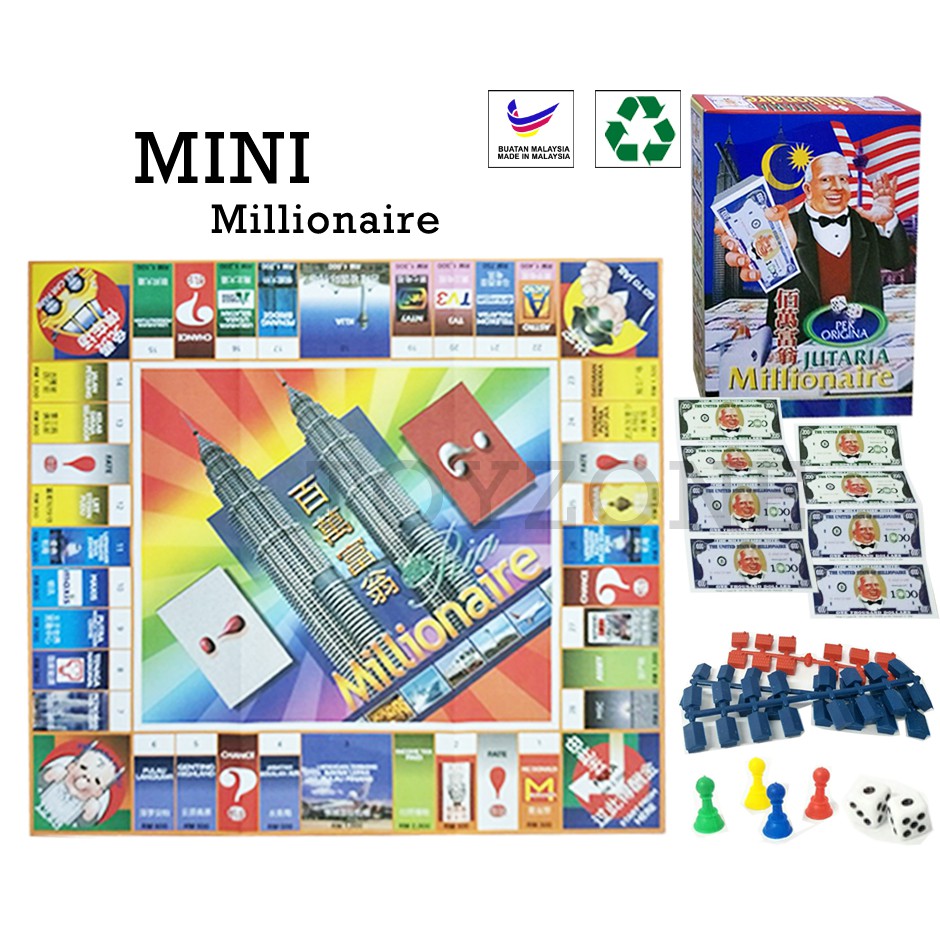 Permainan Jutaria Mini / Mini Millionaire Jutaria Game | Shopee Malaysia