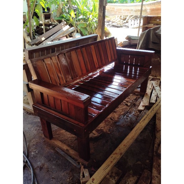 Kerusi Kayu Solid Panjang (Pre order) | Shopee Malaysia