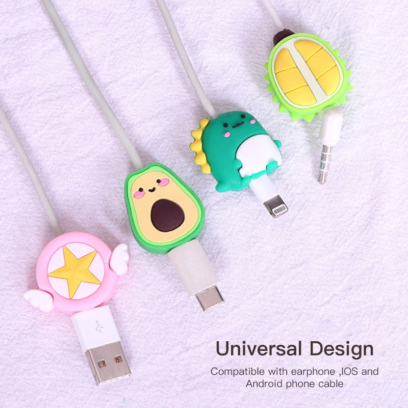 KUULAA Randomly Send Kawaii Cute Animal Cartoon Cable Protector Bite ...