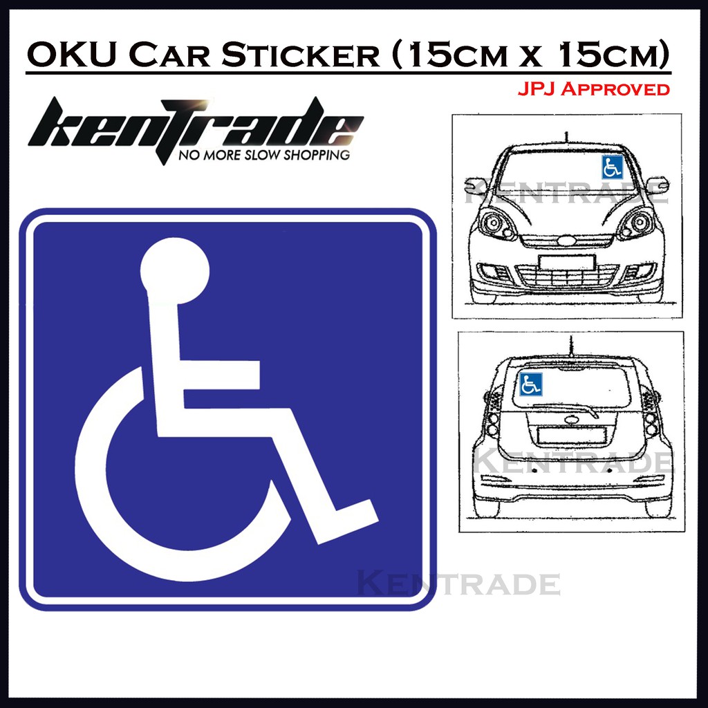 OKU STICKER (JPJ APPROVED STICKER) 1pcs | Shopee Malaysia