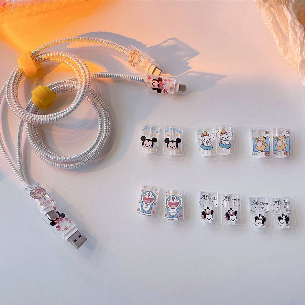 Casing for USB Cable Protector Cable Bite Cartoon Mickey Minnie Mouse Kirby Doraemon (8 Styles ...