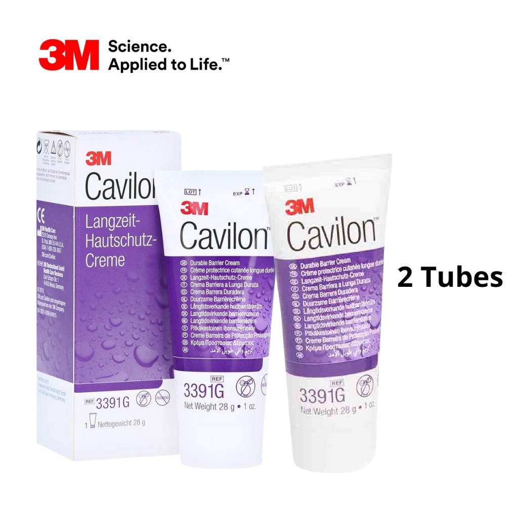 3M Cavilon Durable Barrier Cream (28 ml x 2 Tubes) Tube 3391G | Shopee ...