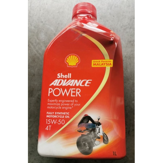 Shell Advance 15W-50 POWER Fully Synthetic 4T oil 1L | Shopee Malaysia