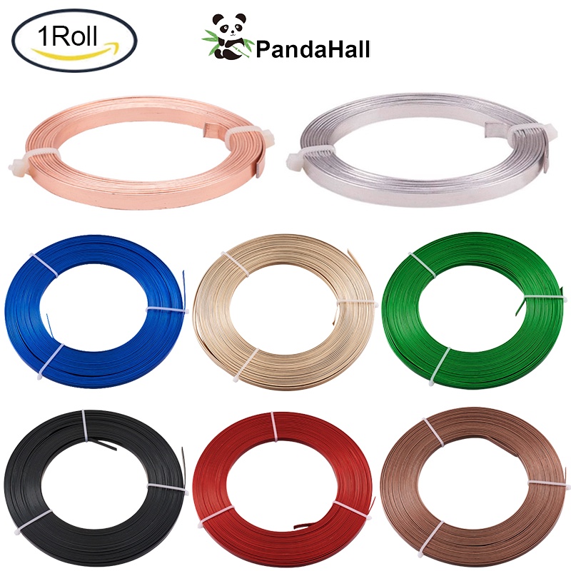 1Roll Aluminum Wire Bendable Metal Craft Wire Flat Craft Wire Bezel ...