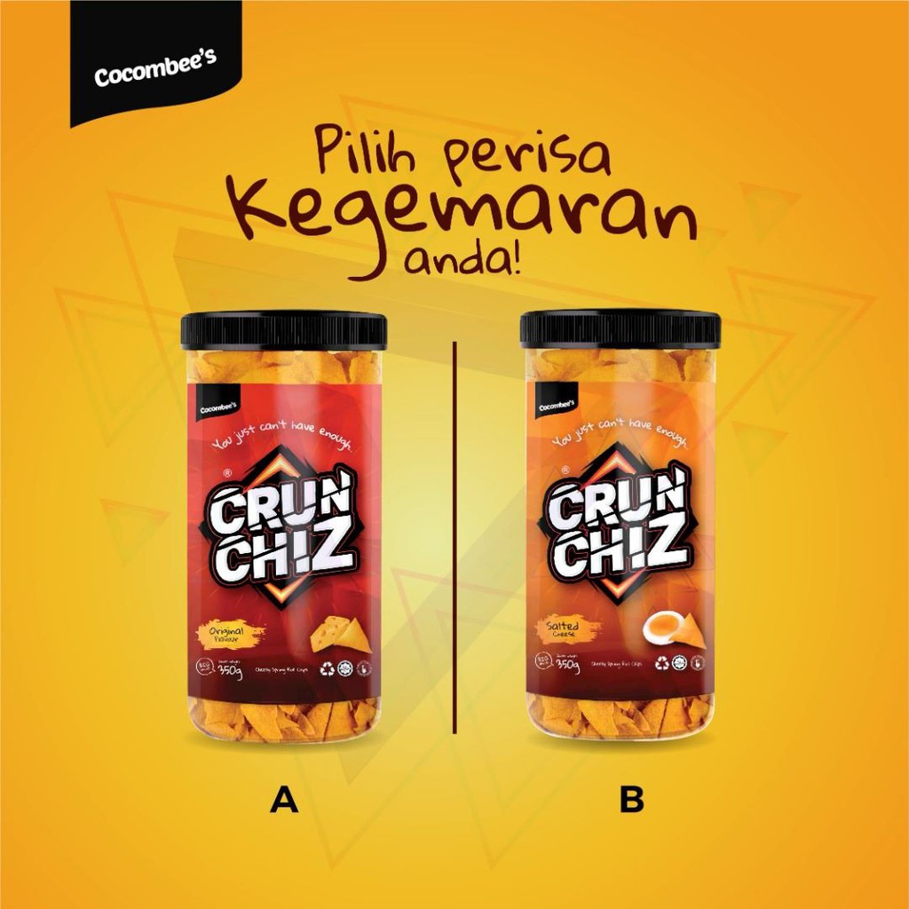 COCOMBEE CRUNCHIZ VIRAL BARU (PREMIUM CHEESE) - 350 gram | Shopee Malaysia