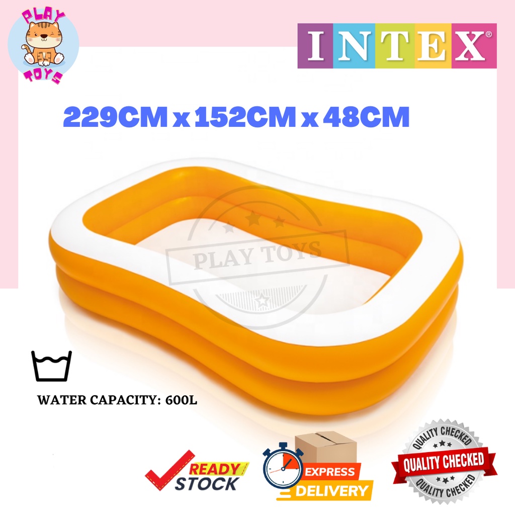 Intex 57181NP Mandarin Orange Swim Center Family Pool/ Swimming Pool ...