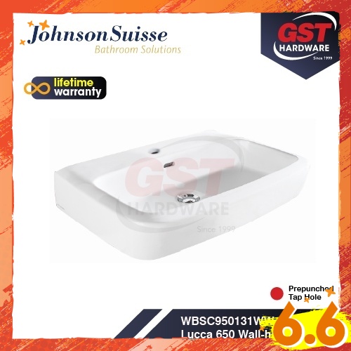 Johnson Suisse Wall Hung Wash Basin Sink Lucca 650 Bathroom Sink ...