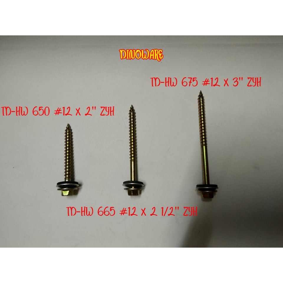 [BOX] TD SCREW 'MK' M8 SIZE HEXAGON HEAD WOOD SCREW/ SKRU KAYU SIZE 8 ...