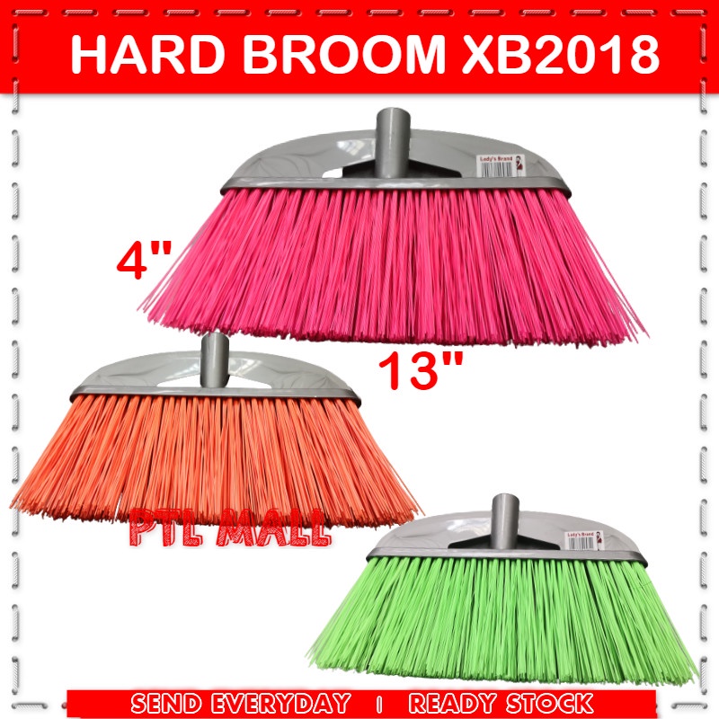 Hard Broom 2018 plastic broom head penyapu plastik bulu keras | Shopee ...