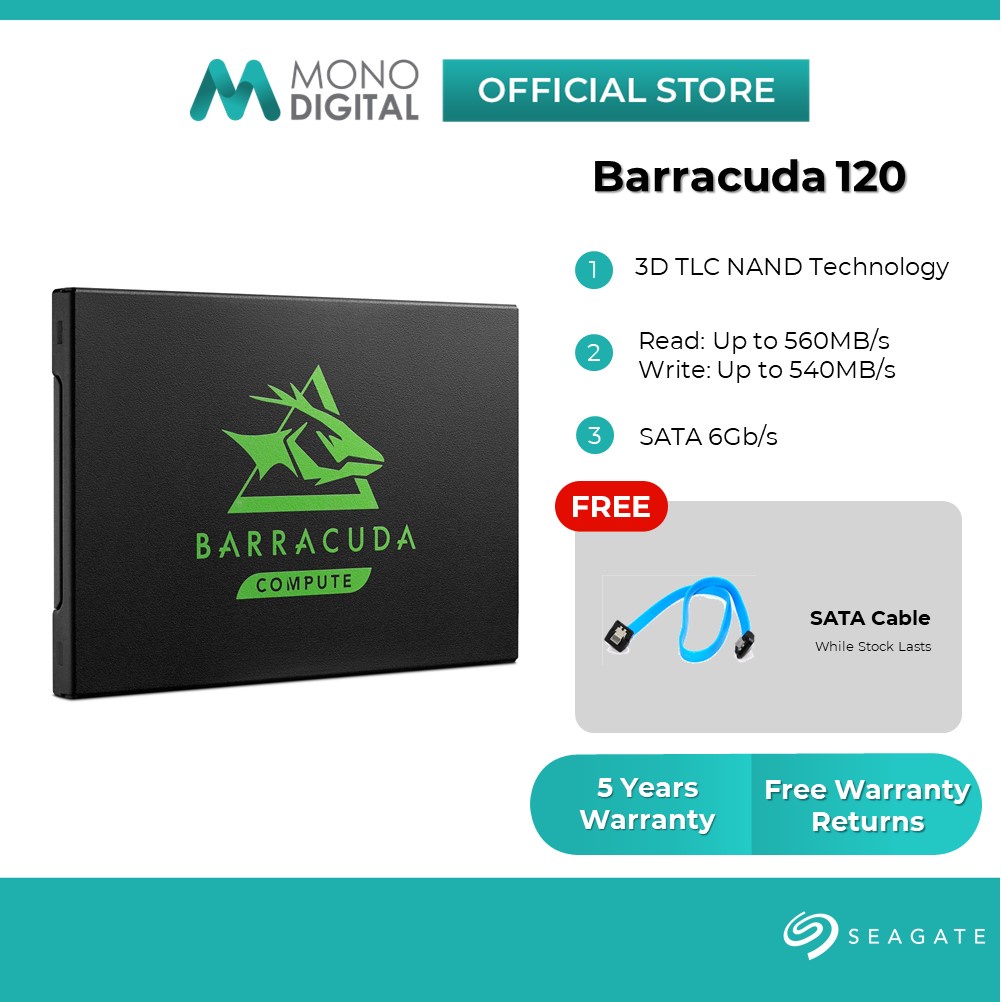 Seagate SSD Barracuda 120 SSD 2.5'' Internal SSD Solid State Drive SATA ...