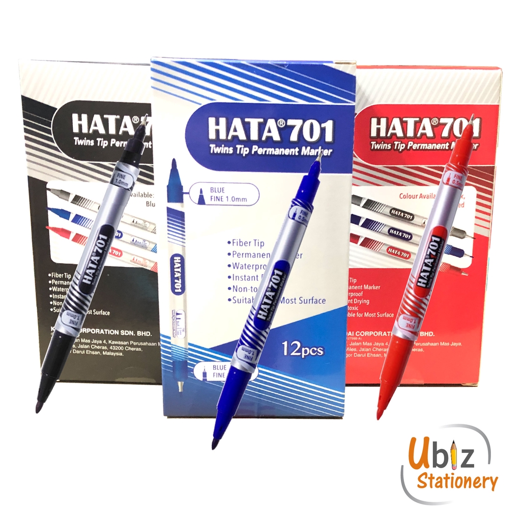 HATA 701 TWIN TIP PERMANENT MARKER 0.5MM/1.0MM | Shopee Malaysia