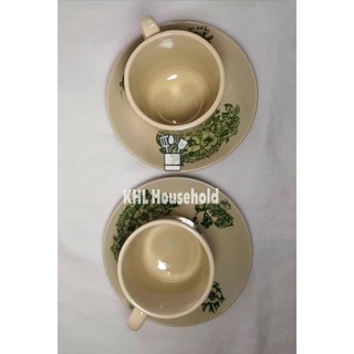 Traditional Chinese Floral Coffee Kopi / Vintage Kopitiam Green Flower ...