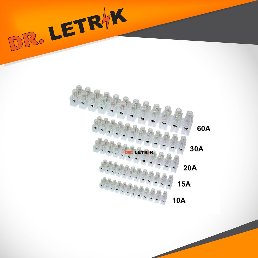 PVC Connector Terminal Block Barrier Wire Connector 5A / 10A / 15A ...